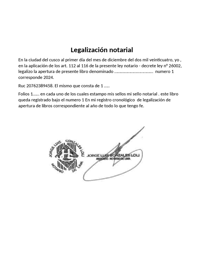 Legalización notarial | PDF