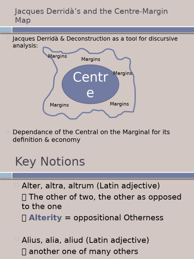 Jacques Derridà's and The Centre-Margin Map | PDF