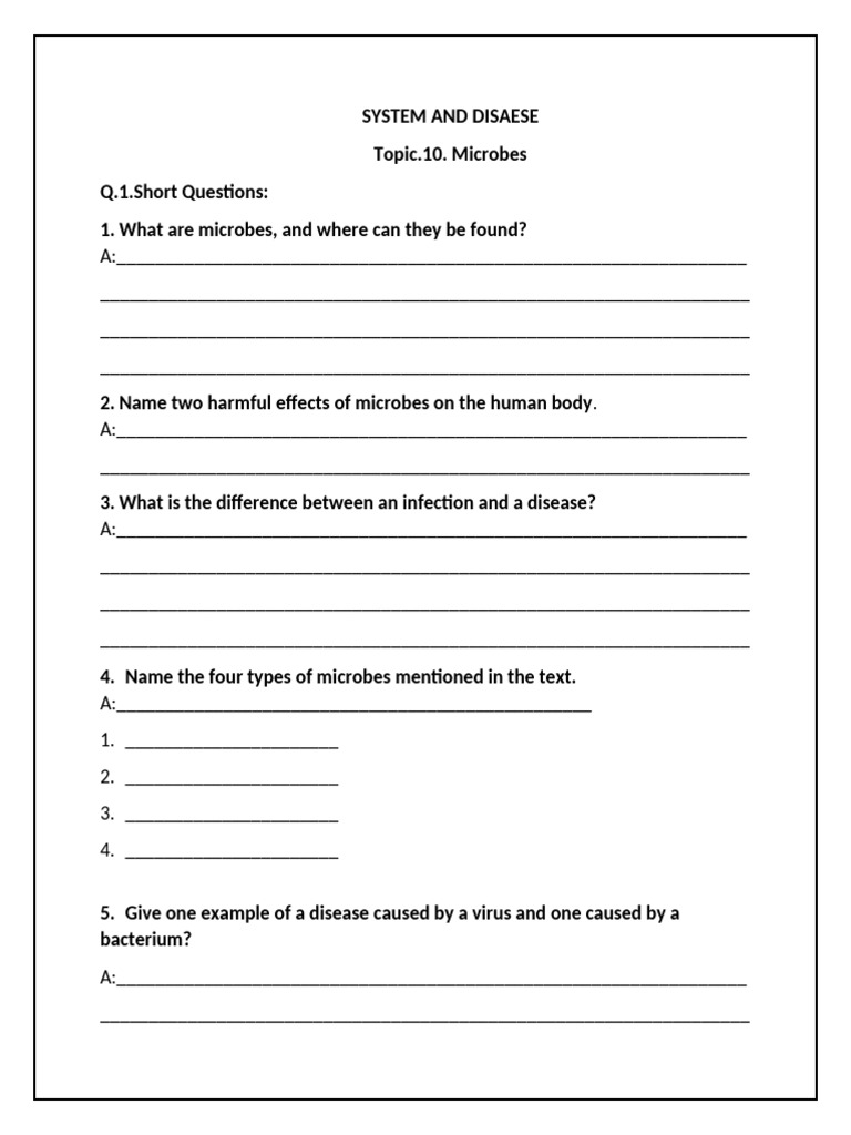 Microbes and Diseases Basics | PDF | Microorganism | Infection