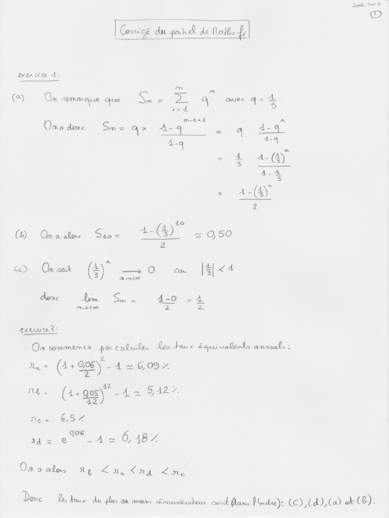 corrigé 1 france | PDF