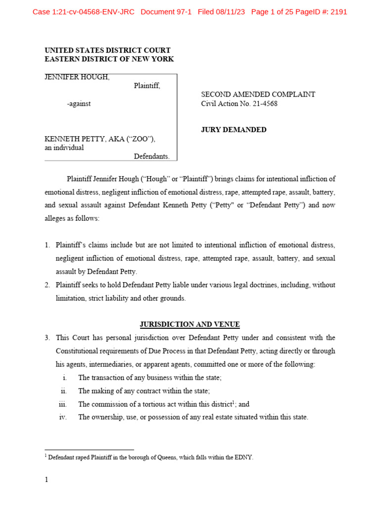 Kenneth Petty Case Summary | PDF | Intentional Infliction Of Emotional ...