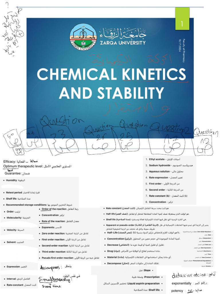 1 - Chemical Kinetic and Stability PDF | PDF | Reaction Rate | Activation Energy
