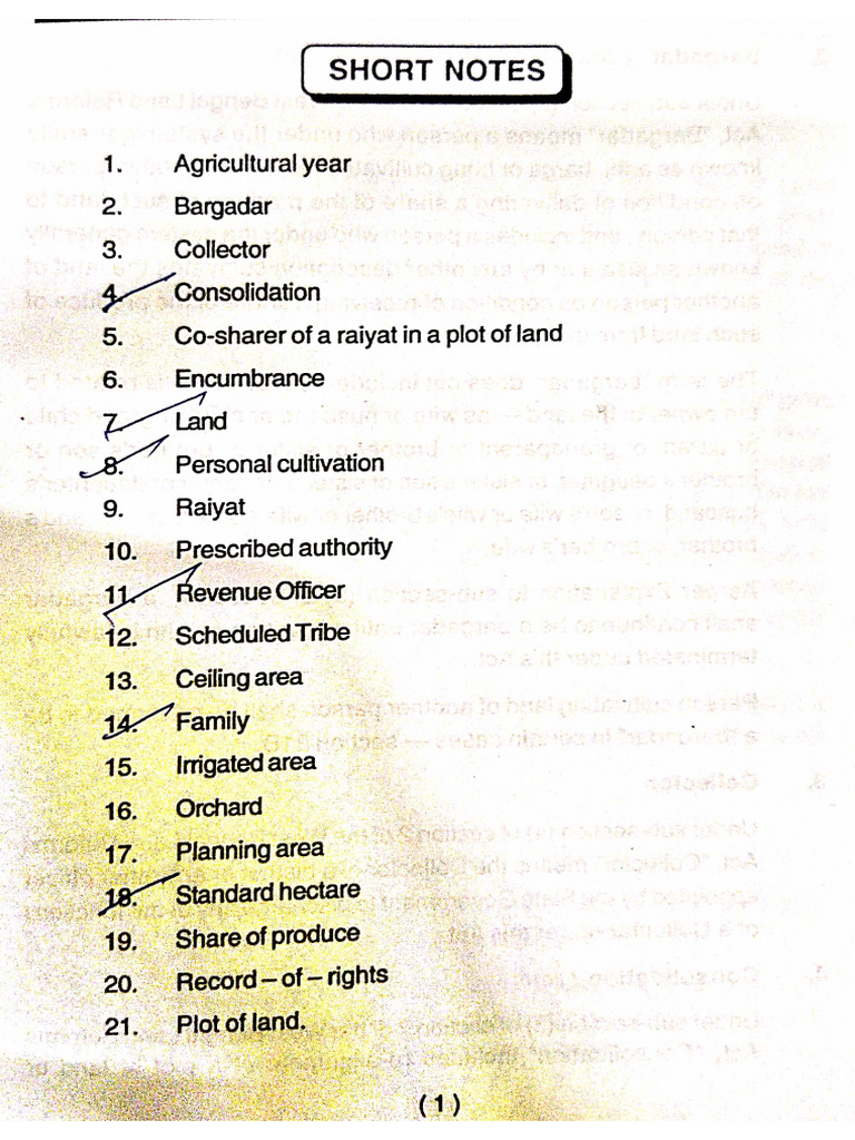 Land Law Short Note | PDF