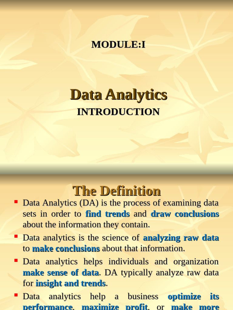 Module I (Introduction) Part I | PDF | Apache Hadoop | Big Data