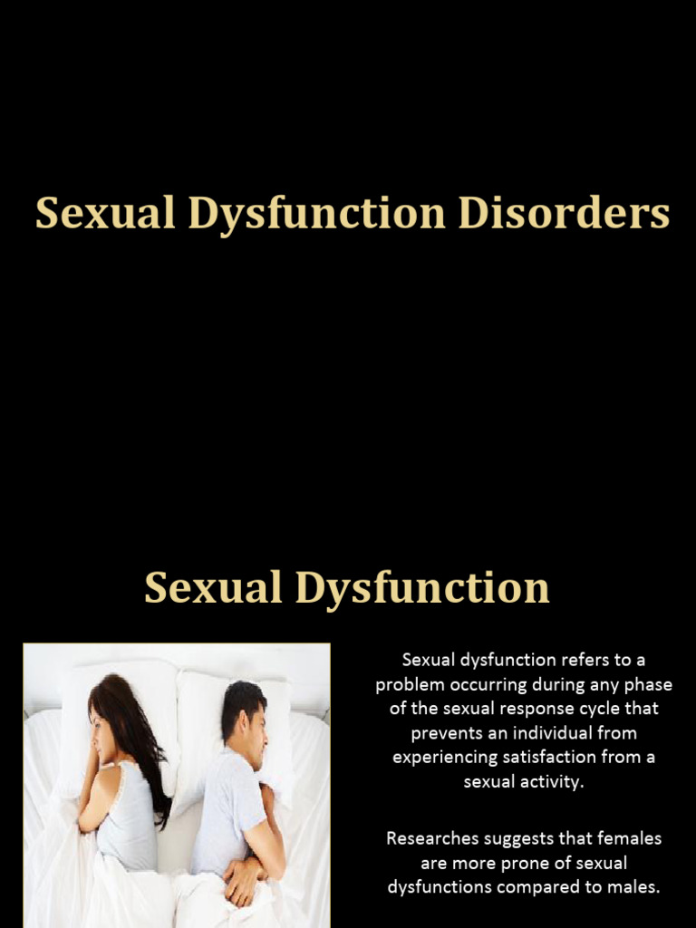 Sexual Dysfunction Disorders | PDF | Sexual Dysfunction | Erectile ...