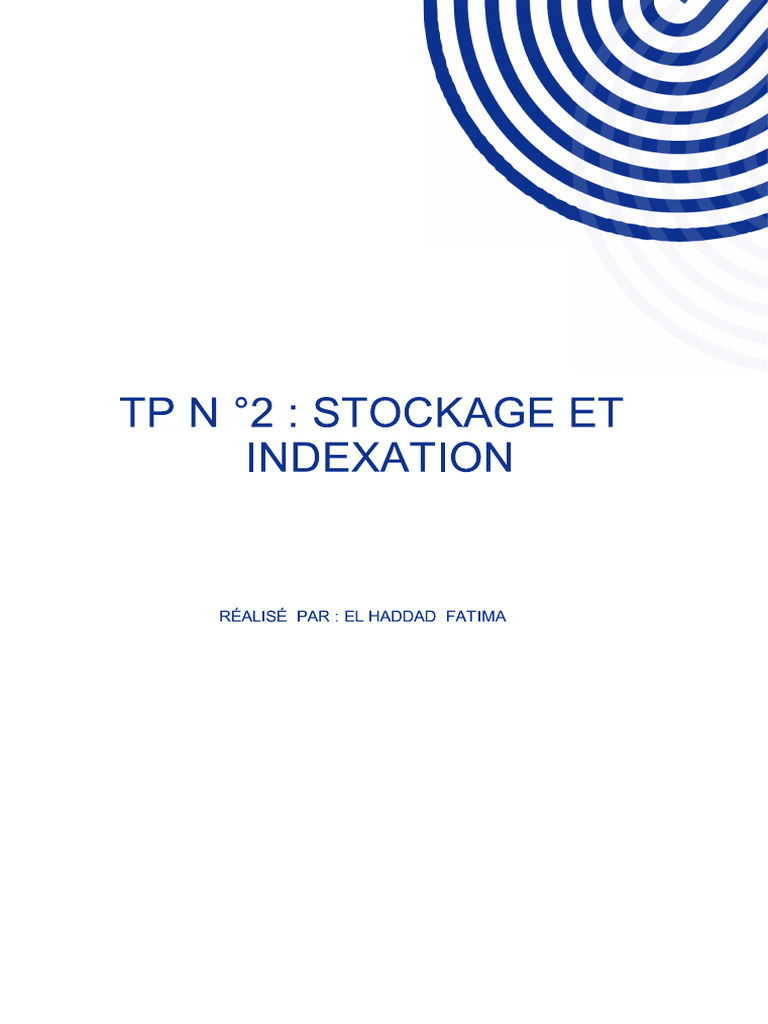 Rapport SGBD TP2 | PDF