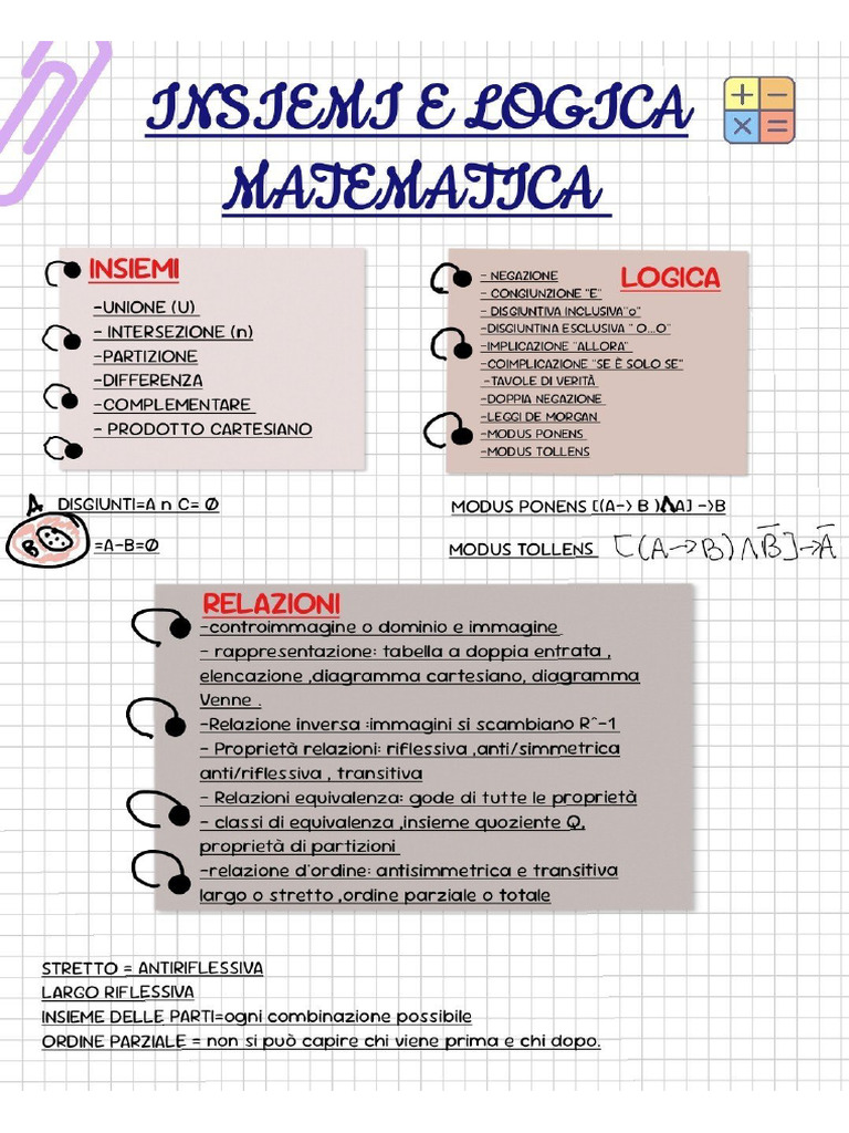 Insieme e Logica Matematica | PDF