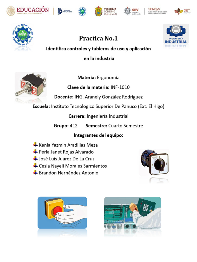 Practica No1 Ergonomia 1 | PDF | Factores humanos y ergonomía | Agua