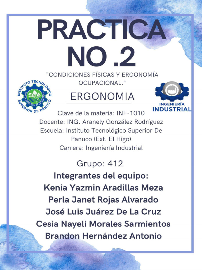 Practica U2 Ergonomia | PDF | Ventilación (Arquitectura) | Sonido