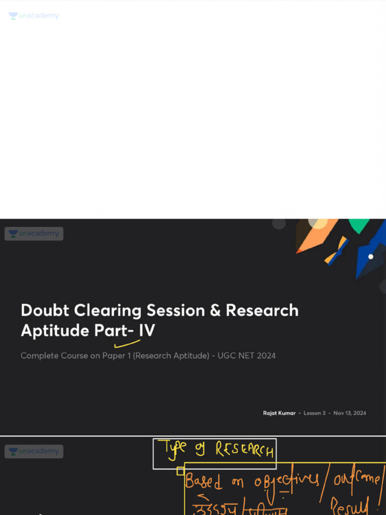 Doubt Clearing Session Research Aptitude Part IV With Anno | PDF