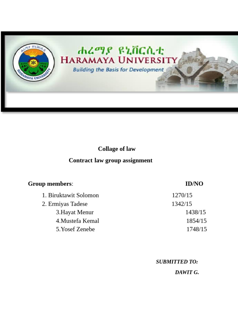 Contract Final | PDF | Assignment (Law) | Guarantee