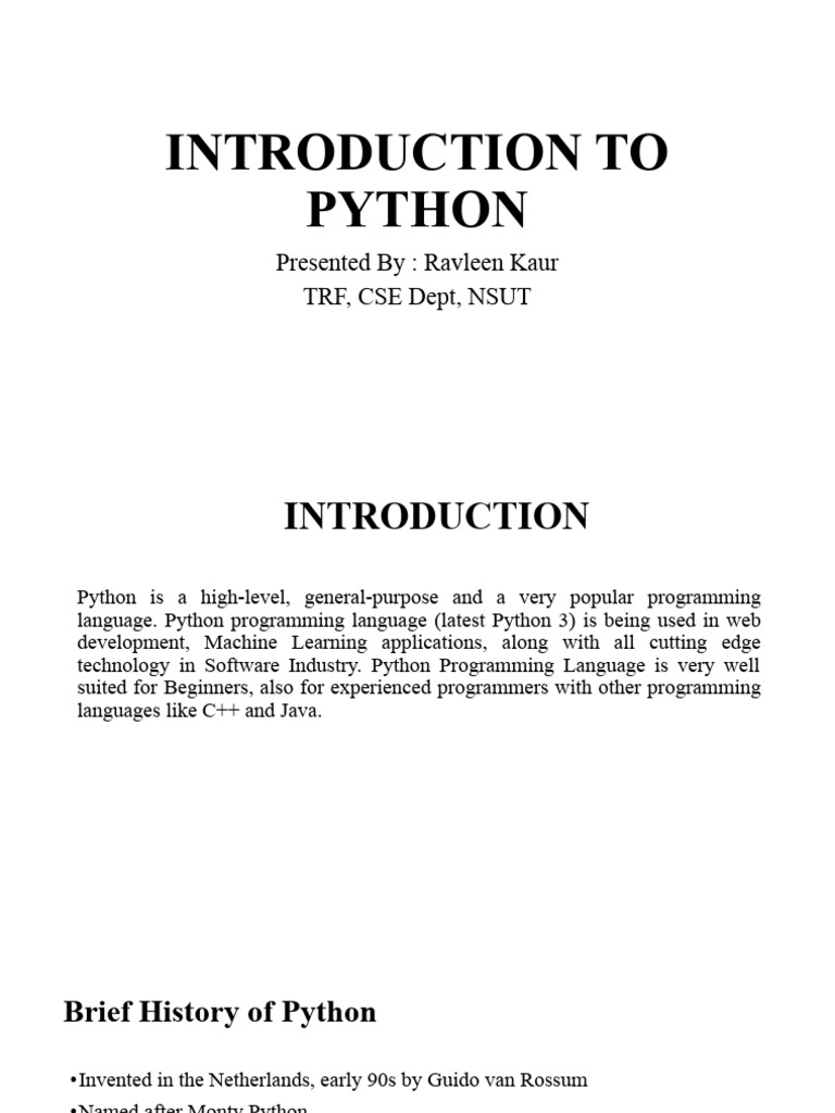 Python Programming Basics Guide | PDF | Data Type | Python (Programming ...