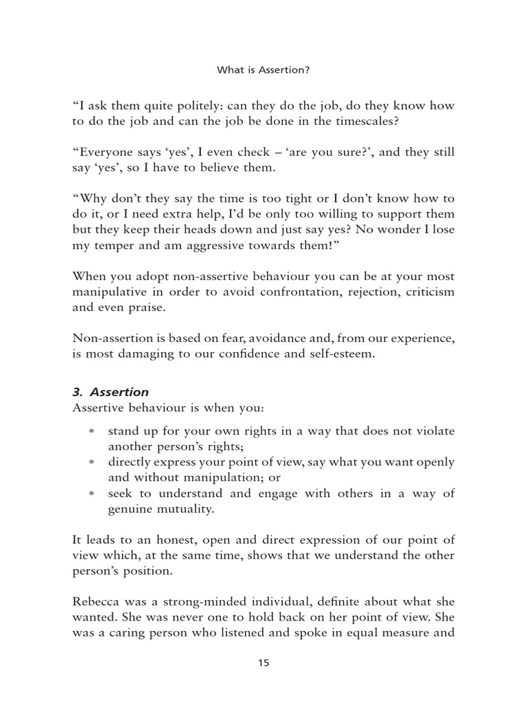 W Is Assertiveness Part 2 | PDF