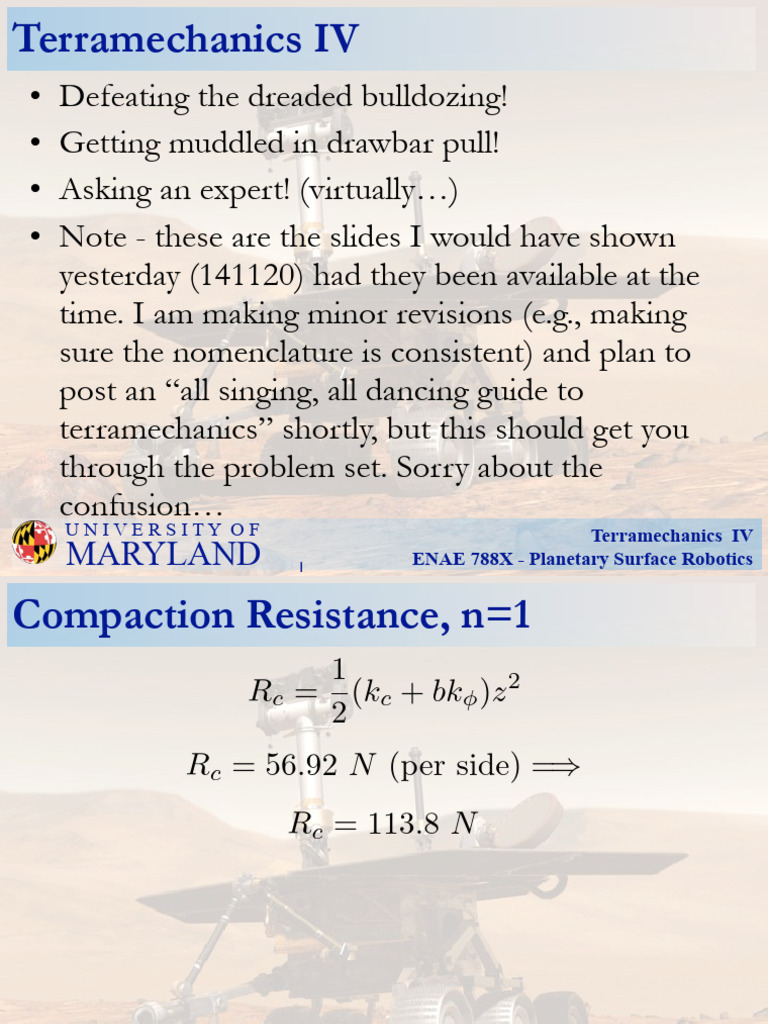 Terramechanics Teory | PDF | Friction | Applied And Interdisciplinary ...