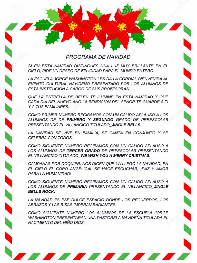 Programa Navideño 2024 | PDF | Navidad | Villancicos