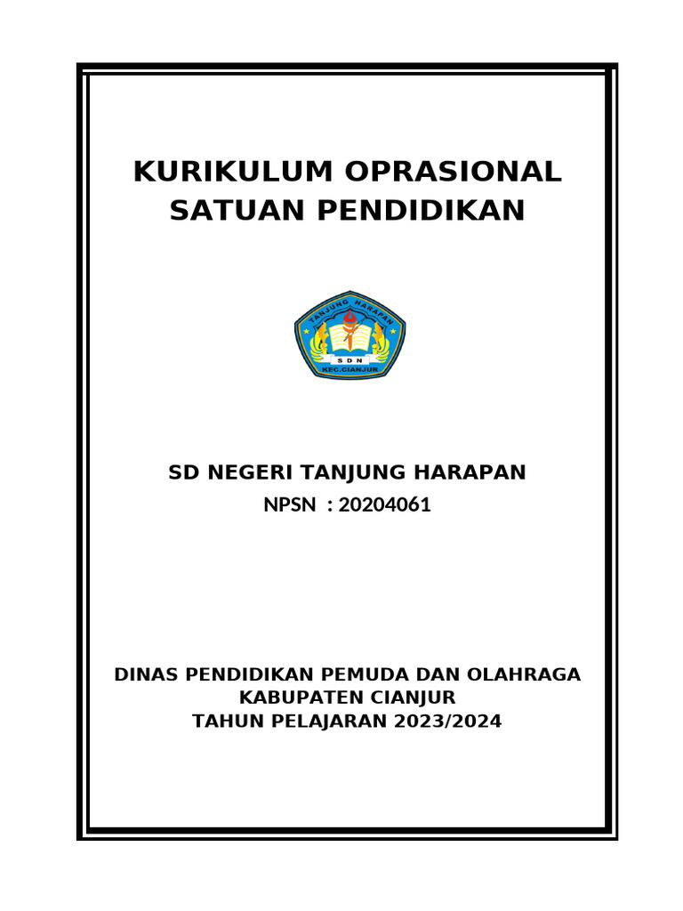 KOSP 2023-2024 SDN TANJUNG HARAPAN | PDF