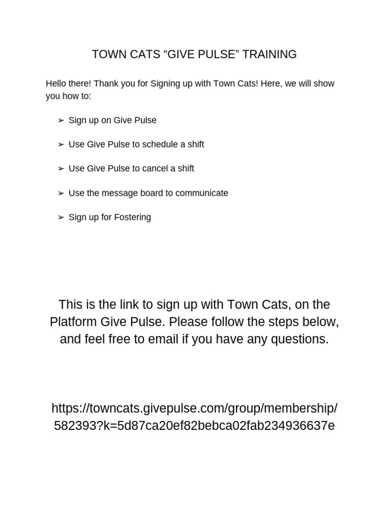 Give Pulse Tutorial Pdf