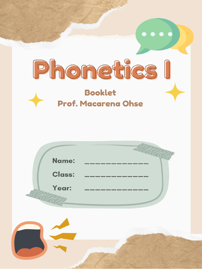 Phonetics I - Booklet - Part 1-1 | PDF | Phonetics | Speech