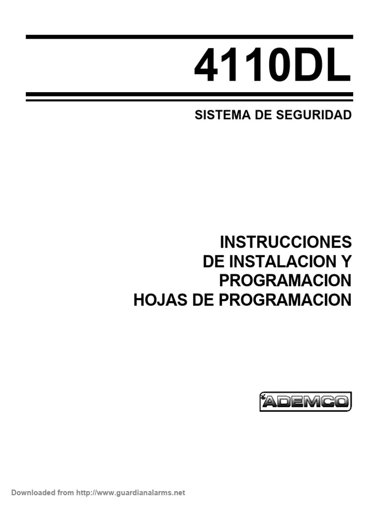 Ademco 4110 DL Instalacion y Programacion Standar | PDF | Corriente ...