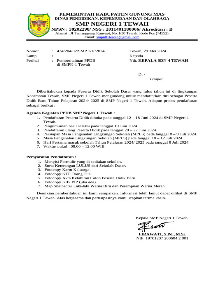 Undangan PPDB-1 | PDF