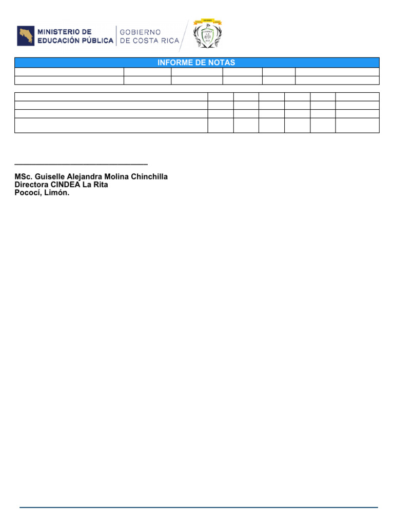 Informe de Notas | PDF