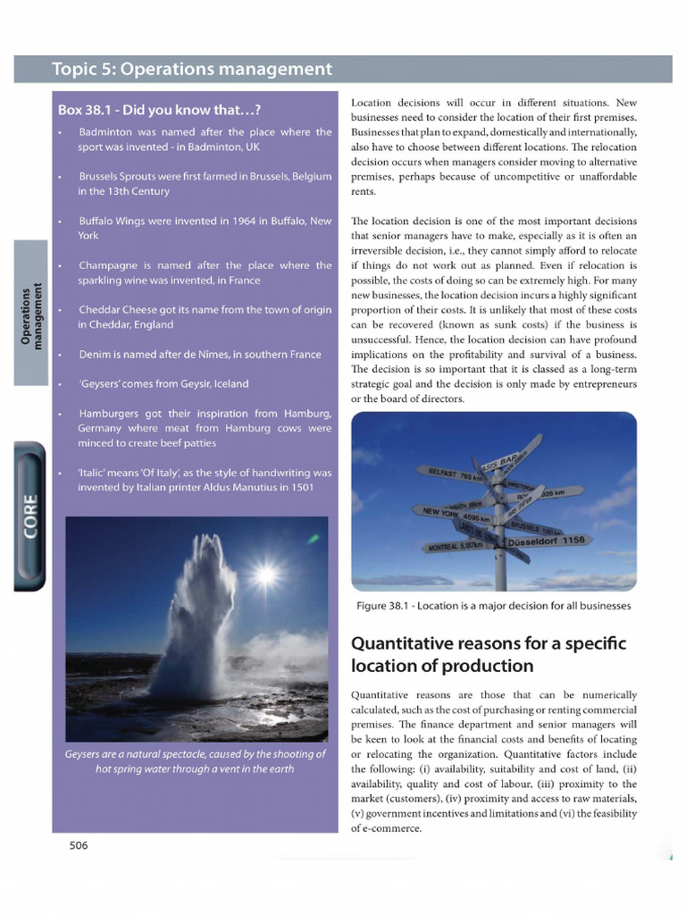 Location Decisions in Business Management | PDF | Cost Of Living ...