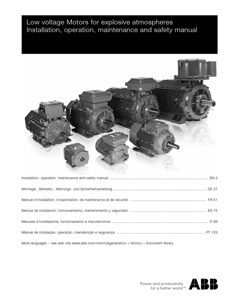 Ex - LV Motor - Manual - EN Web | PDF | Electrical Engineering