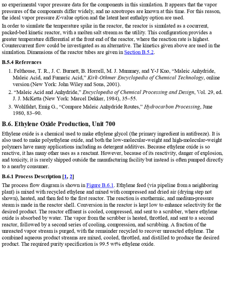 Ethylene Oxide Process | PDF | Chemical Reactor | Ethylene