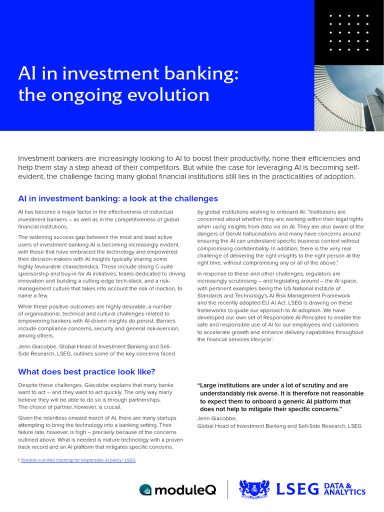 Ai In Investment Bank Pdf Artificial Intelligence Intelligence