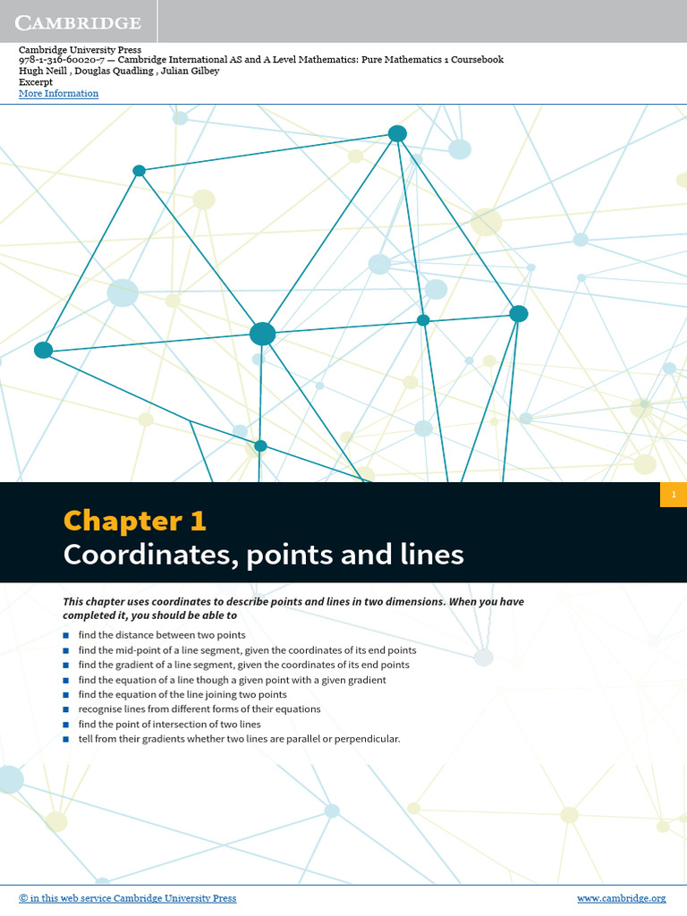 Coordinate Geometry 1 | PDF | Cartesian Coordinate System | Line (Geometry)