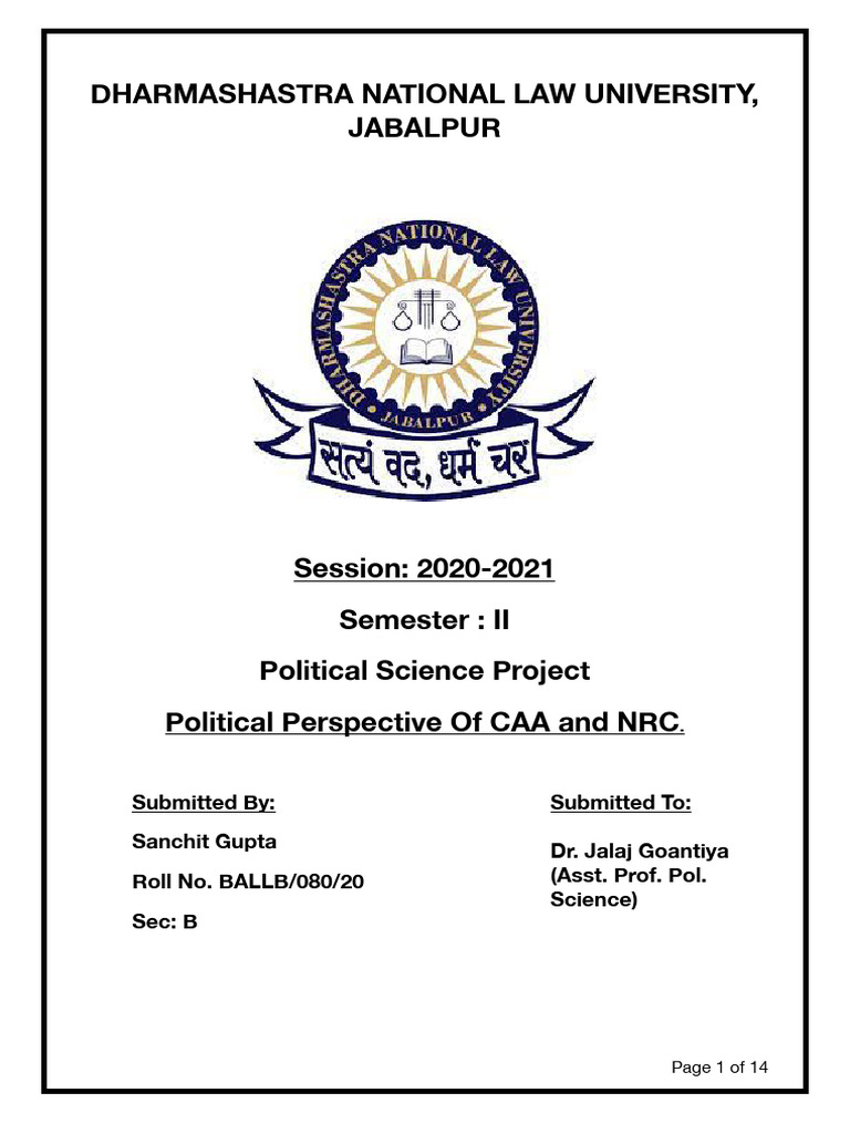 pol science project | PDF | Politics Of India | Government