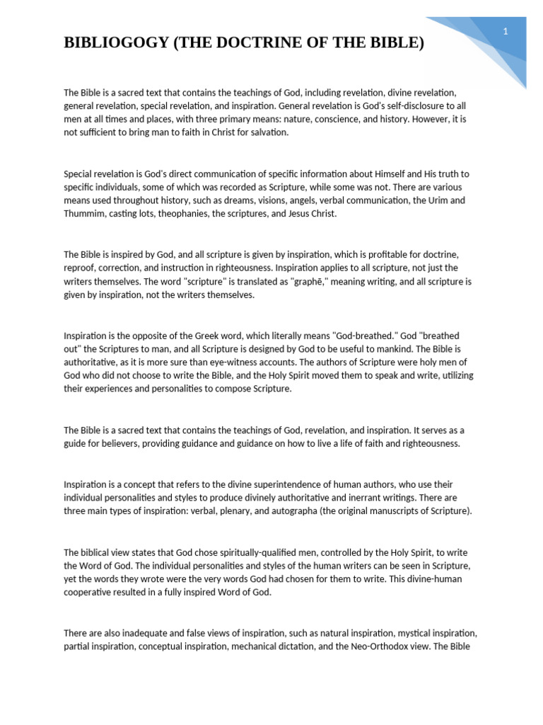 BIBLIOLOGY (JOSEPH) | PDF | Revelation | Bible
