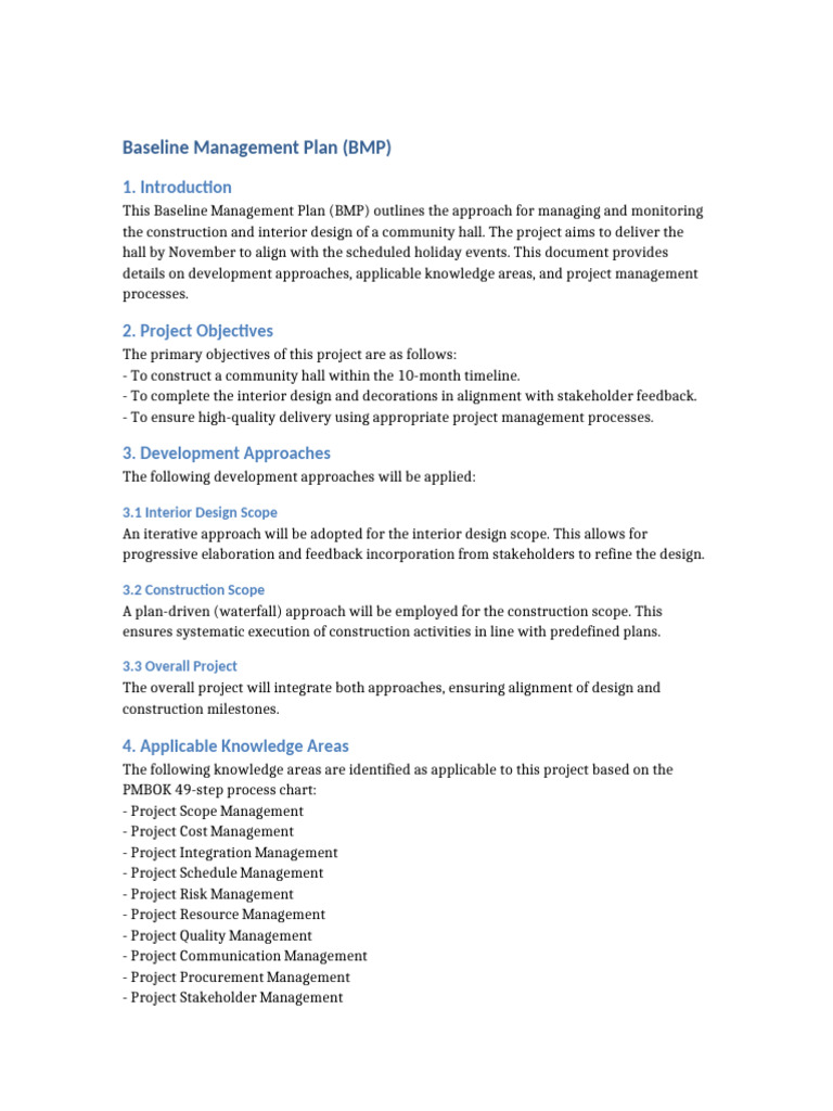 Baseline_Management_Plan | PDF | Project Management | Business