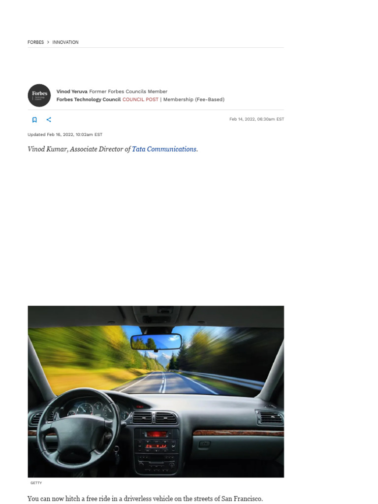 Impact of Autonomous Vehicles on Society | PDF | Car | Parking