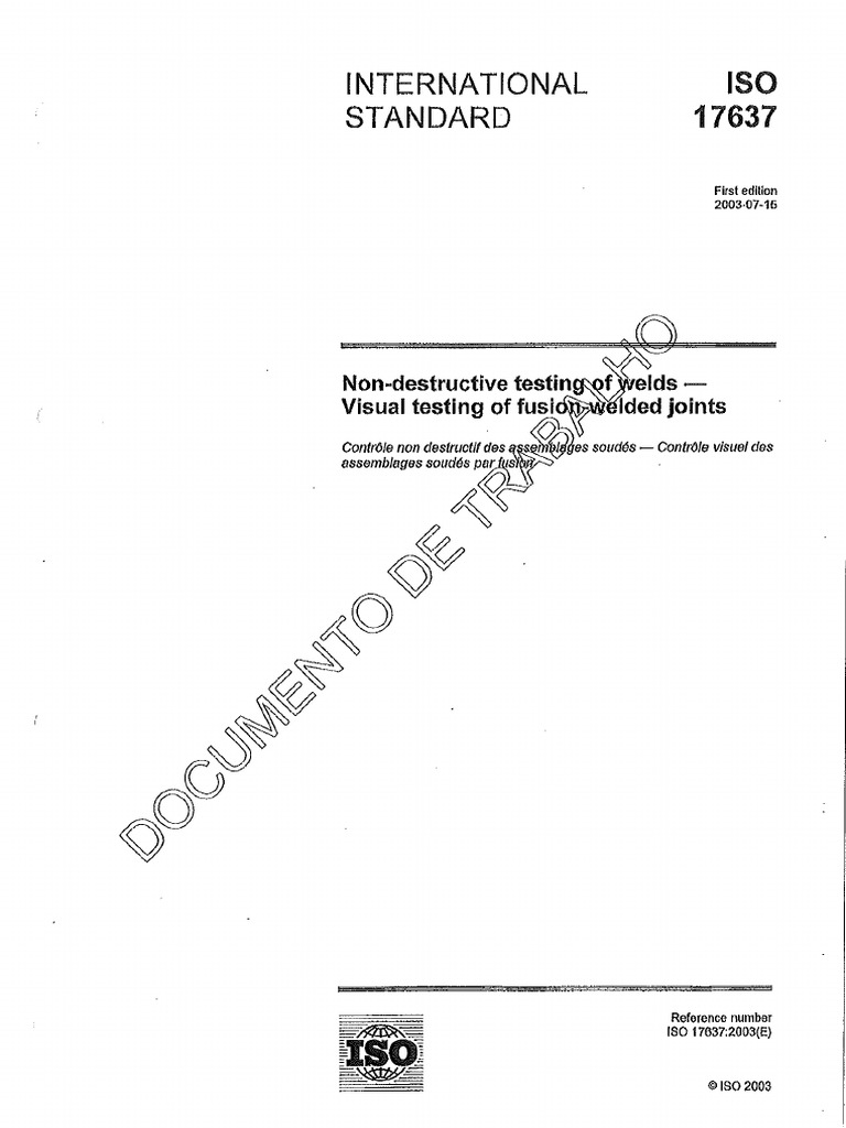 Iso 17637 - 2003 | PDF