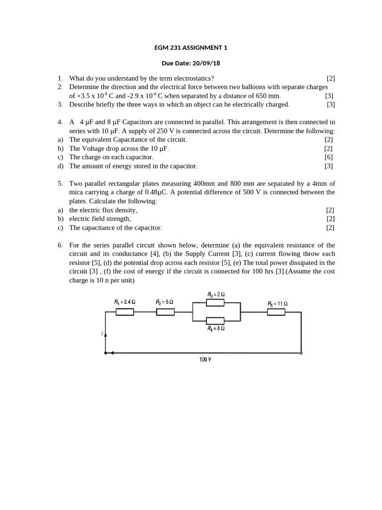 Egm 231 Assignment 1 | PDF