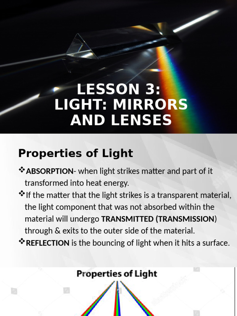 Quarter 2 Module 3 Lesson 2 Students | PDF | Mirror | Reflection (Physics)