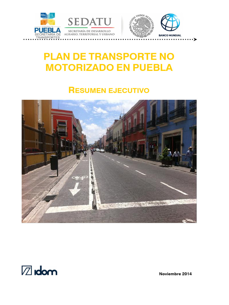 1-20141121 - Resumen Ejecutivo PTNM Puebla | PDF | Peatonal | Transporte