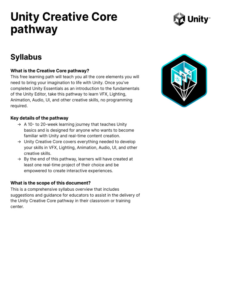 Creative Core Pathway_Syllabus | PDF | Shader | Texture Mapping