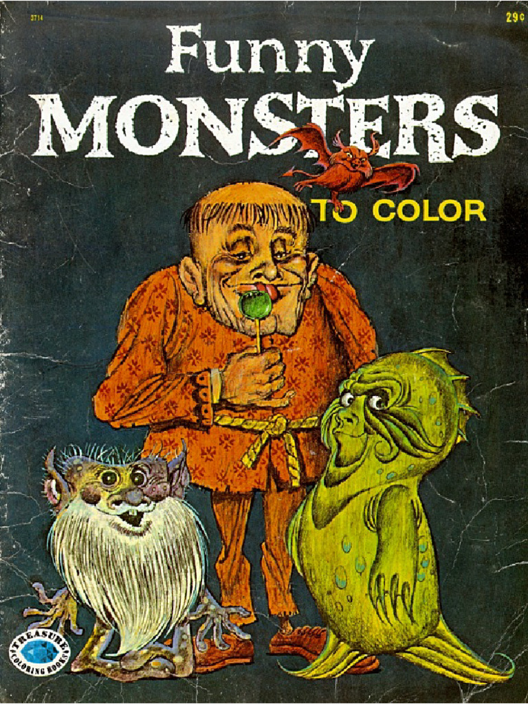 Funny Monsters To Color (1965, Treasure Books) | PDF