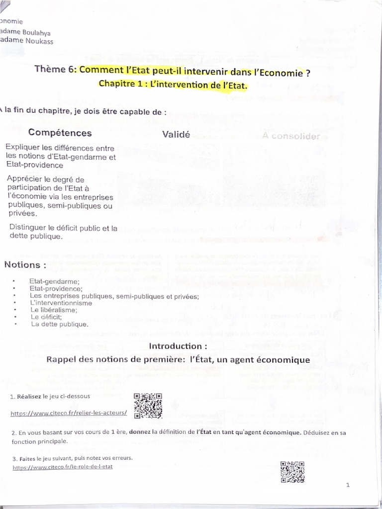 Chapitre 1 Économie | PDF