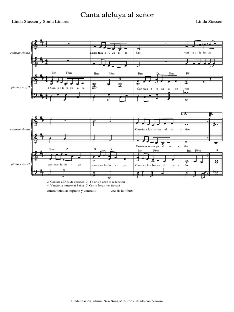 Canta Aleluya Al Senor Enviar | PDF