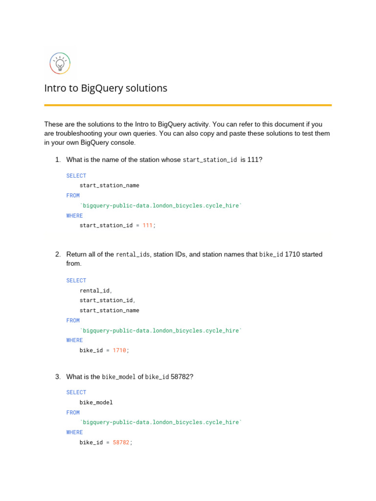 9KElwgWaT2yuZqs AcEbpQ Intro-to-BigQuery-solutions | PDF