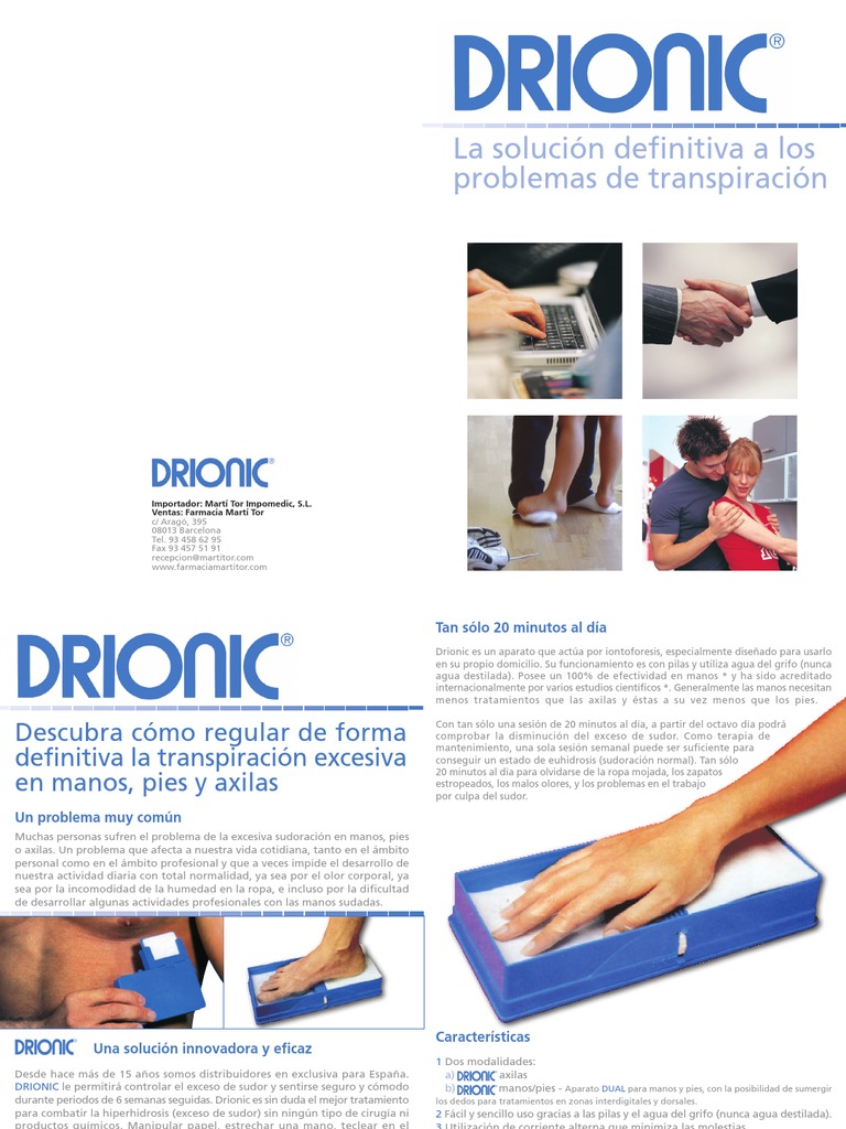 Controla la Sudoración con Drionic | PDF | Transpiración | Agua