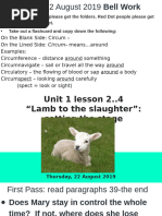 Lamb To The Slaughter by Roald Dahl - Activities | PDF