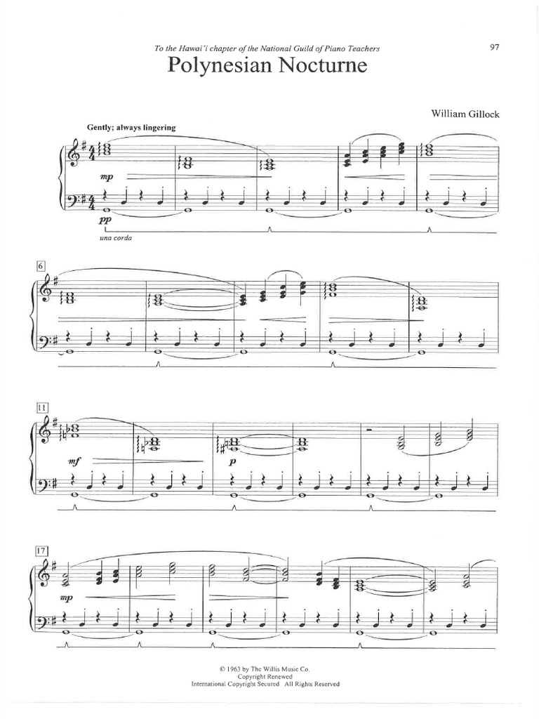 W. Gillock-Polynesian Nocturno | PDF