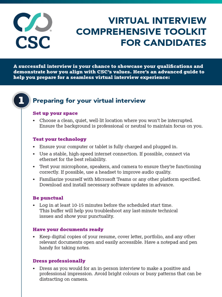 Virtual Interview Toolkit for Candidates in India | PDF | Computing ...