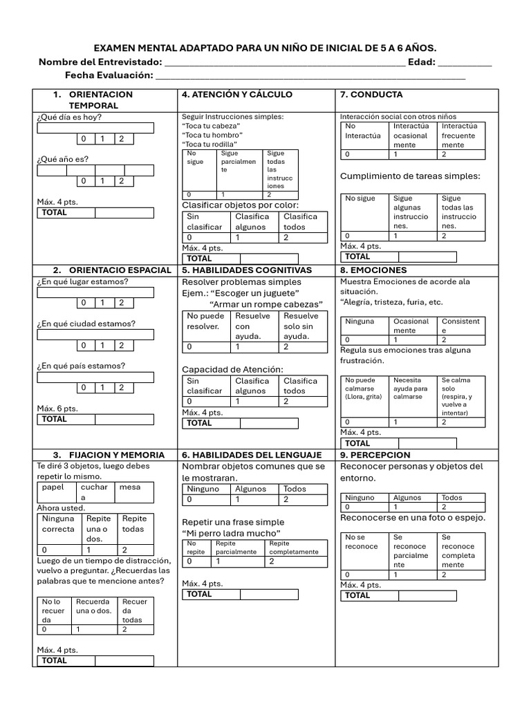 Examen Mental H.x.alisson | PDF | Las emociones | Conciencia