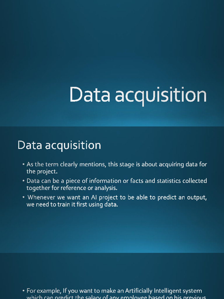 Data acquisition | PDF