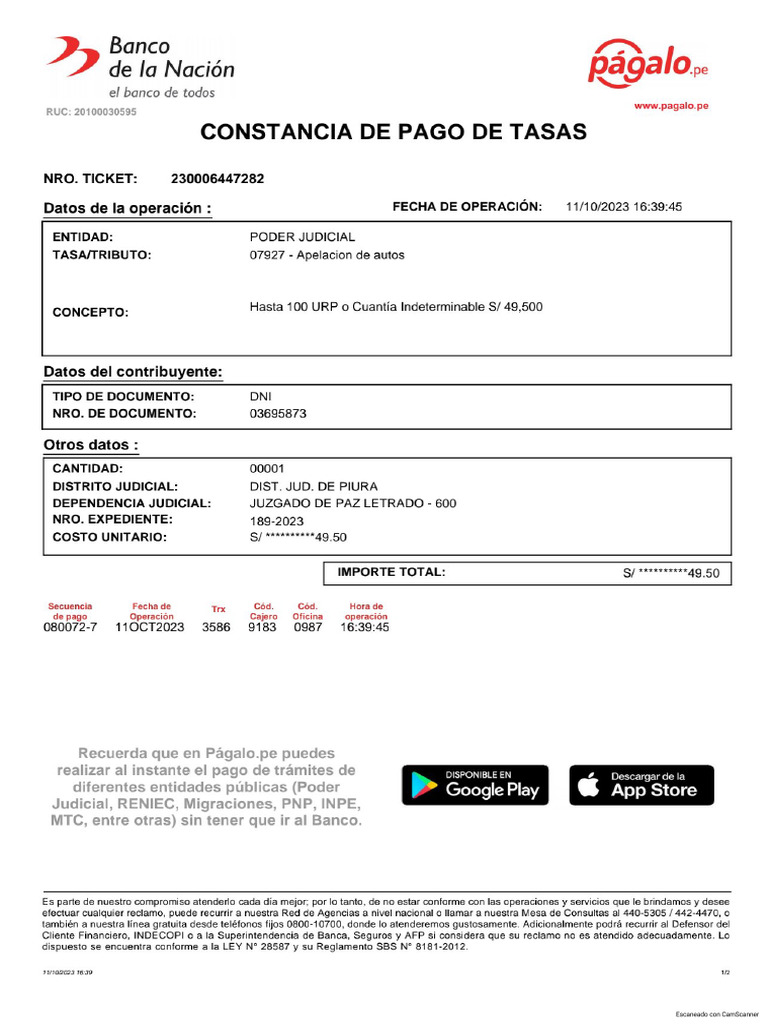 Tasa Apelacion Auto | PDF